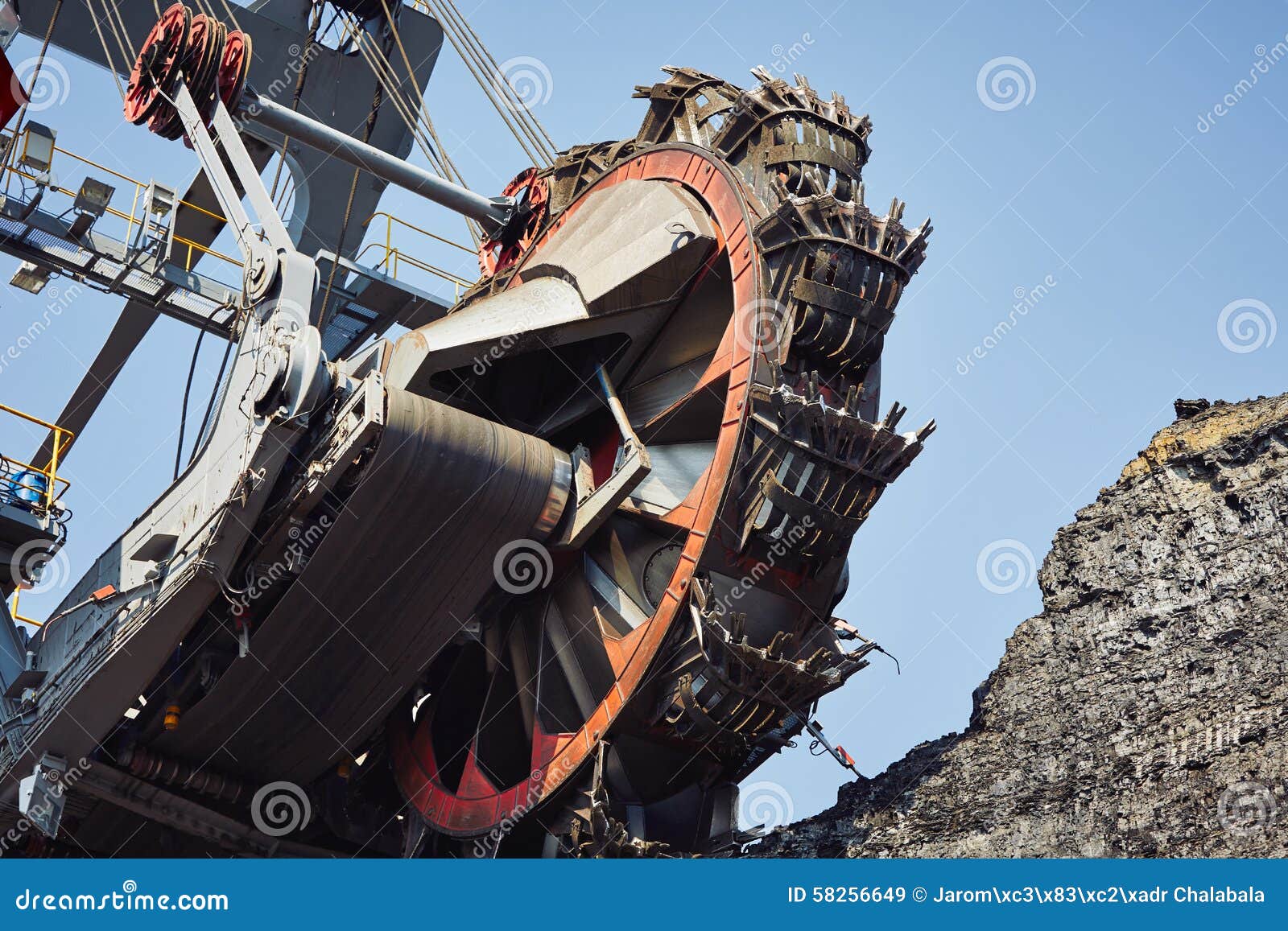 Huge mining machine stock image. Image of dirty, fuel - 58256649