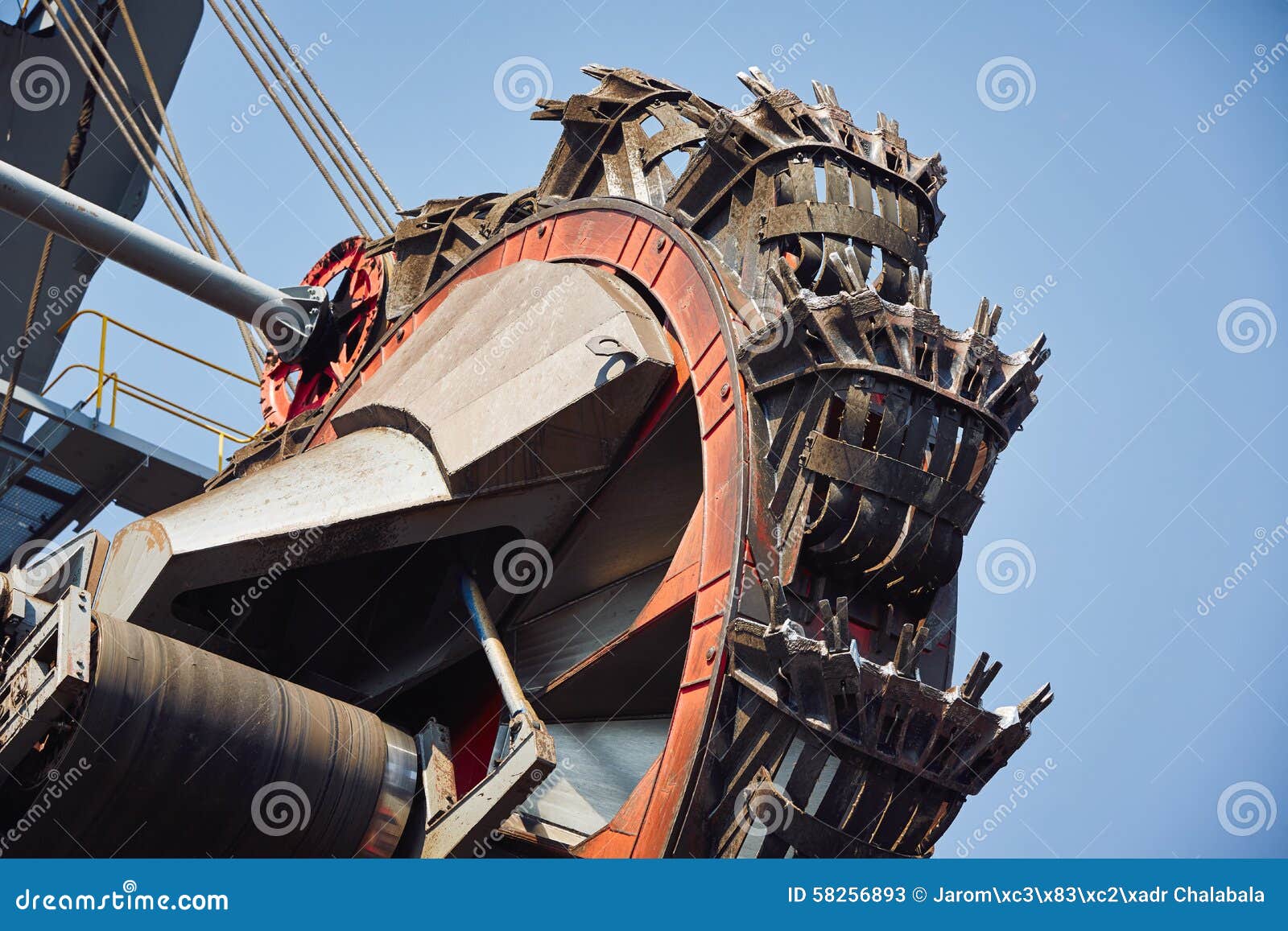 Huge mining machine stock image. Image of geology, bucket - 58256893