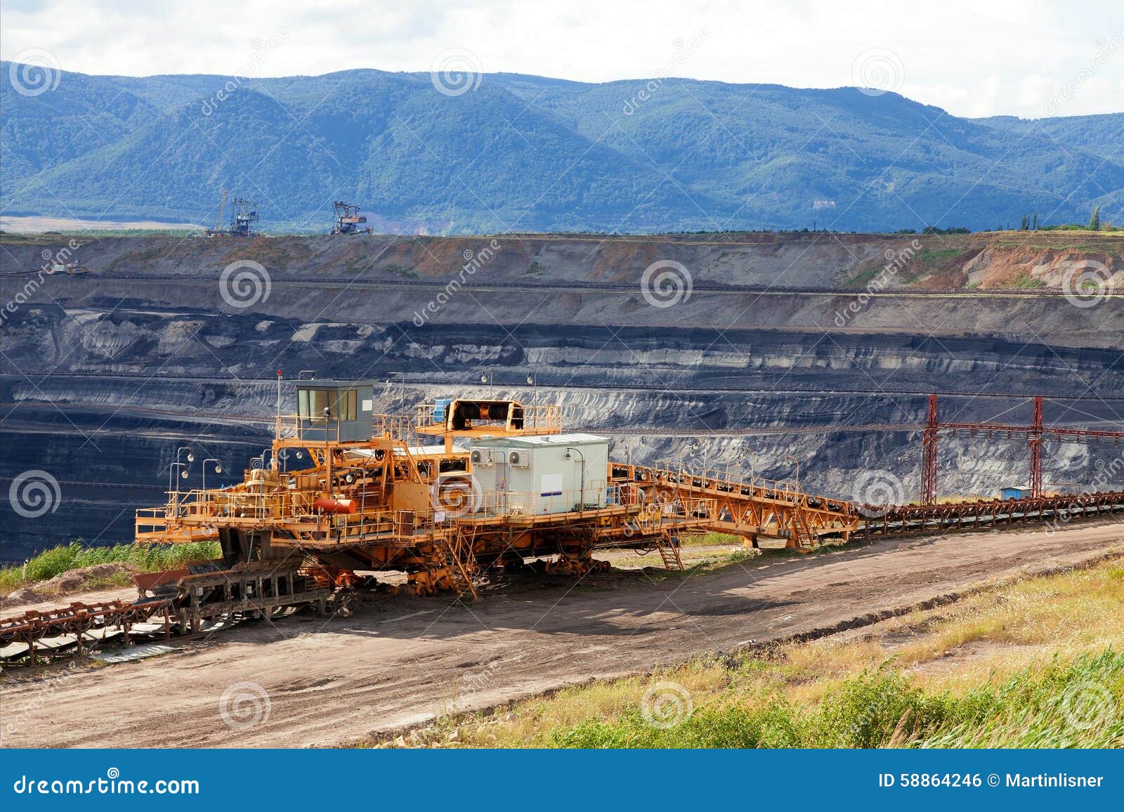 Huge Mining Machine in the Coal Mine Stock Photo - Image of dirt ...