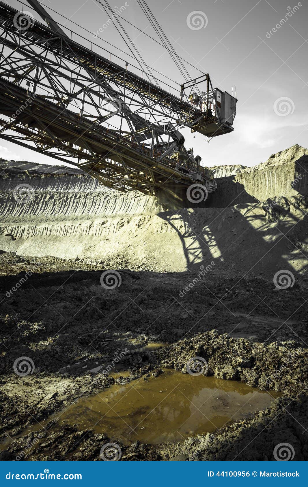 A huge mining machine stock photo. Image of coal, mineral - 44100956