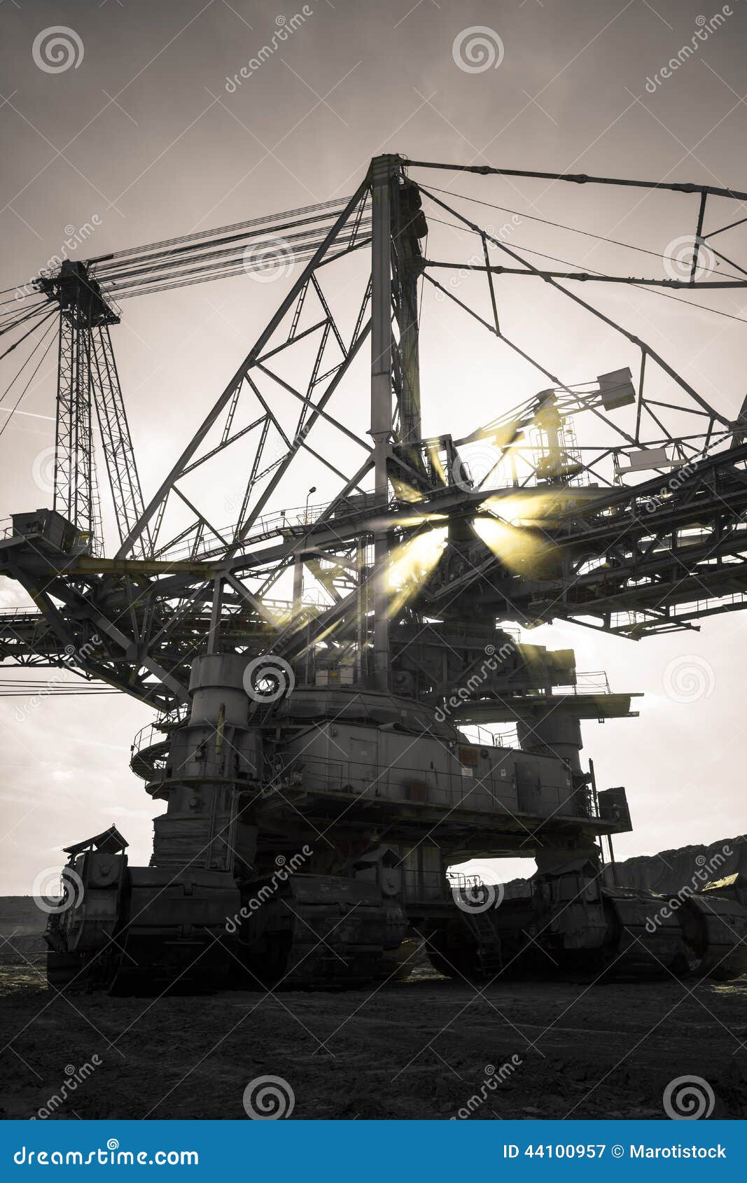 A huge mining machine stock image. Image of mining, digging - 44100957