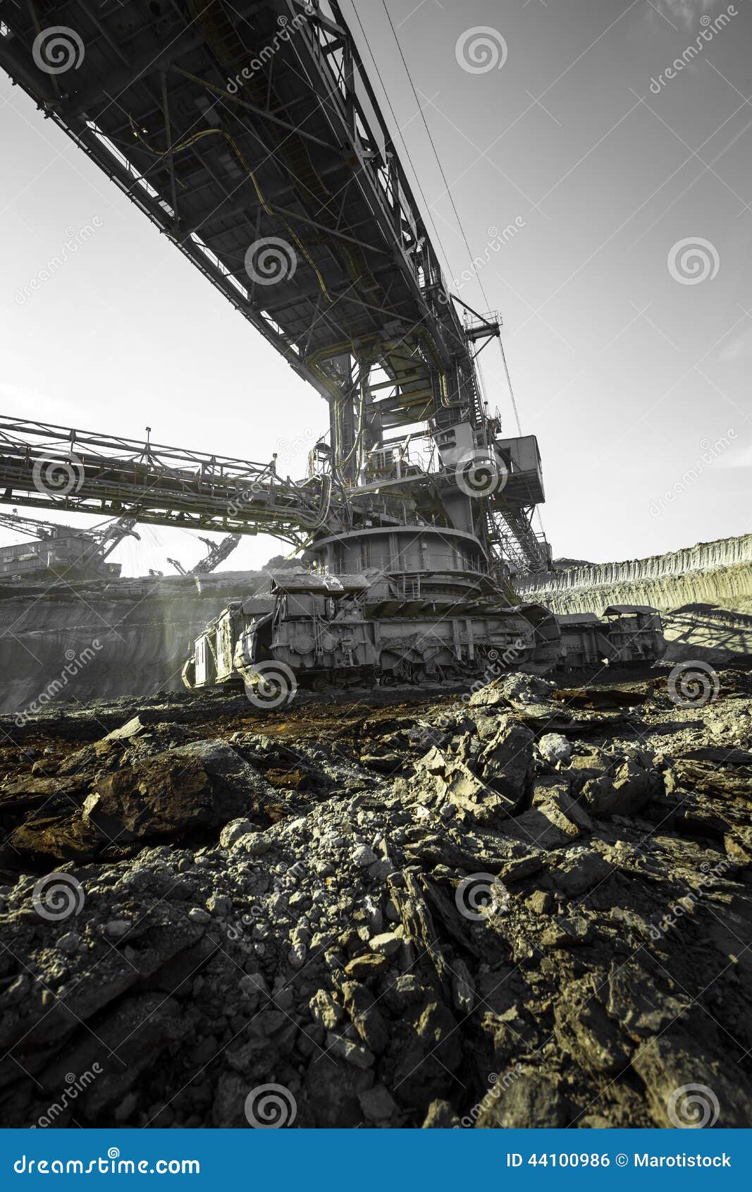 A huge mining machine stock photo. Image of fossil, construction - 44100986