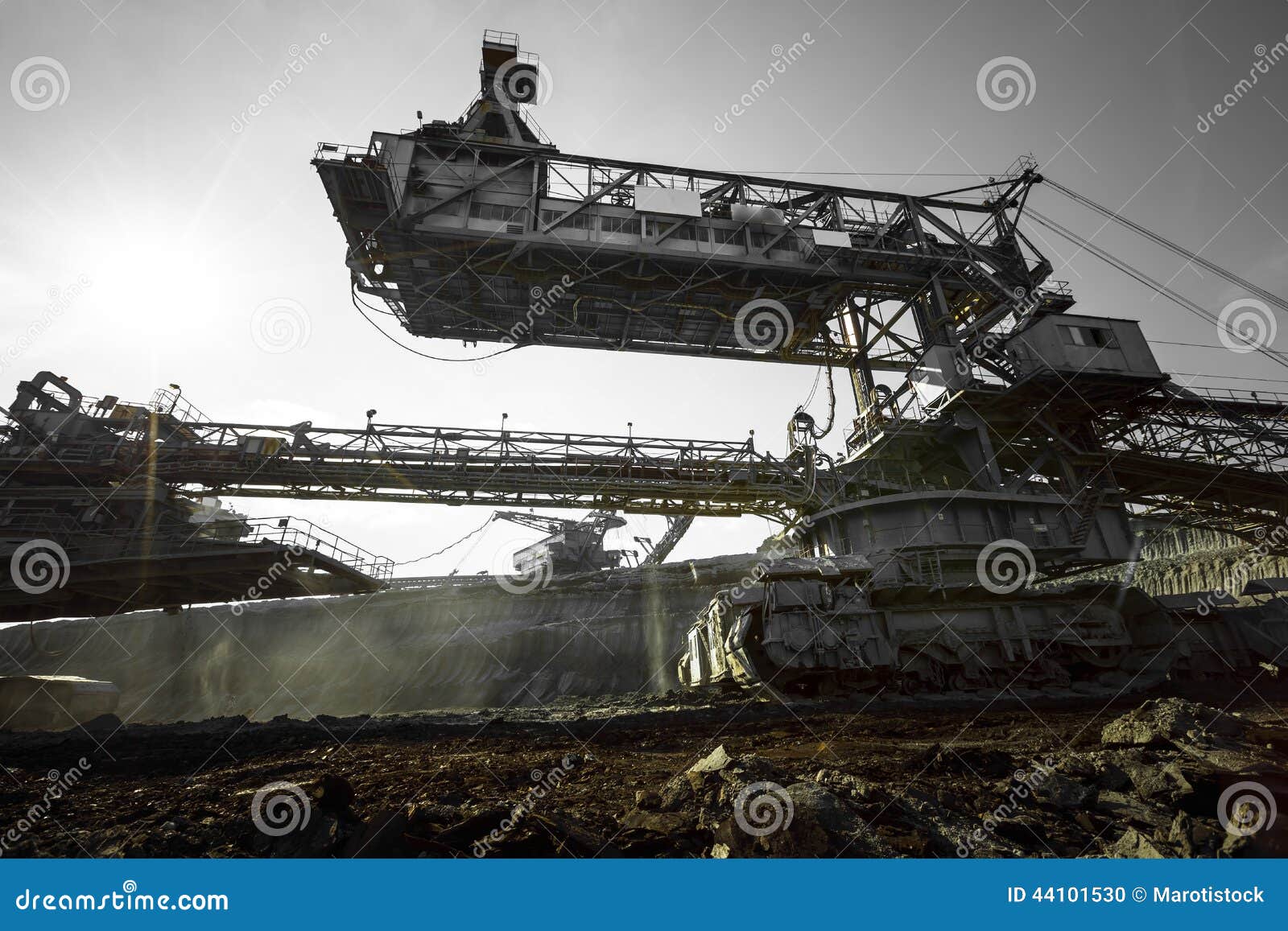 A huge mining machine stock photo. Image of metal, technology - 44101530
