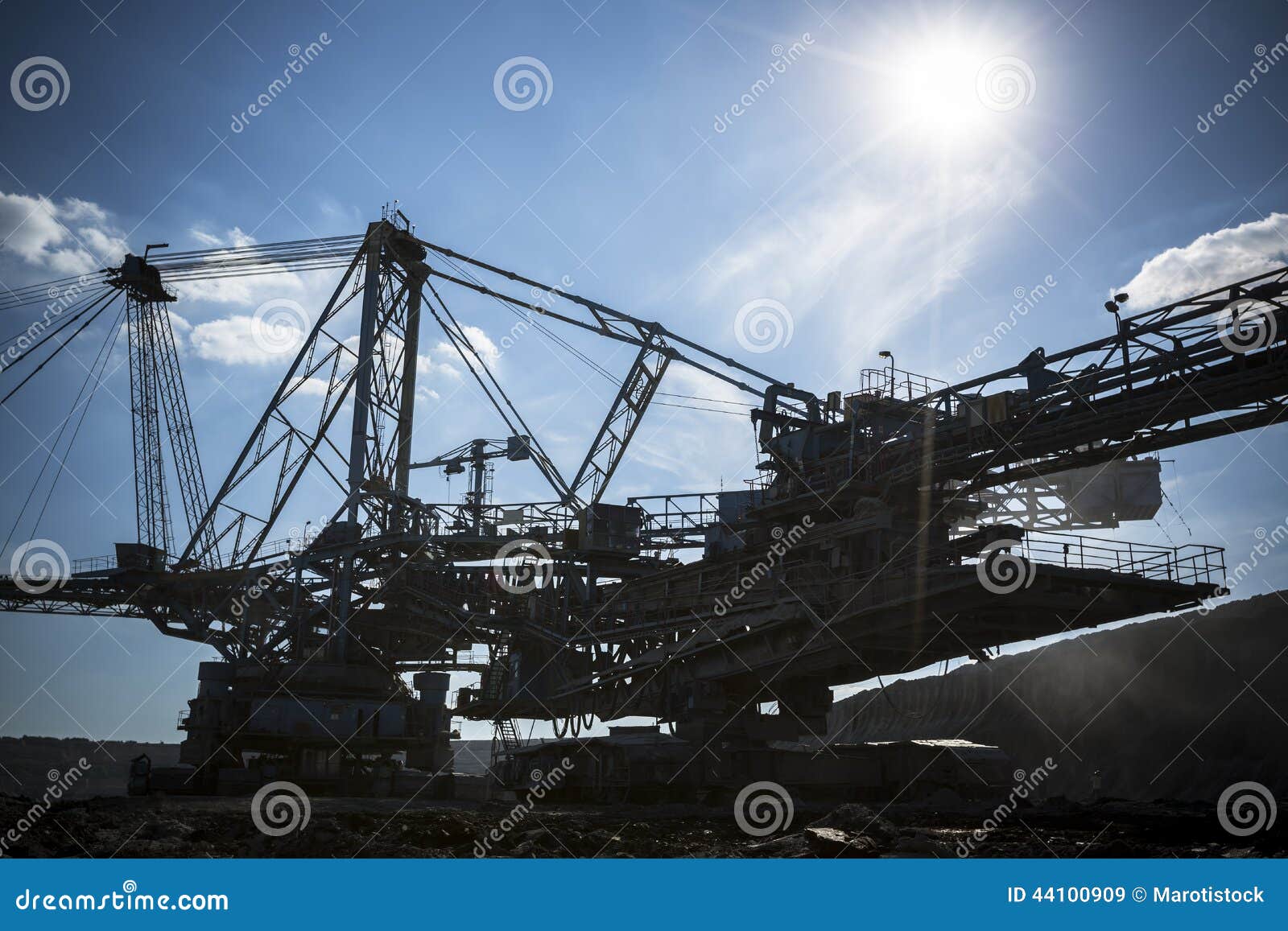 A huge mining machine stock image. Image of industrial - 44100909