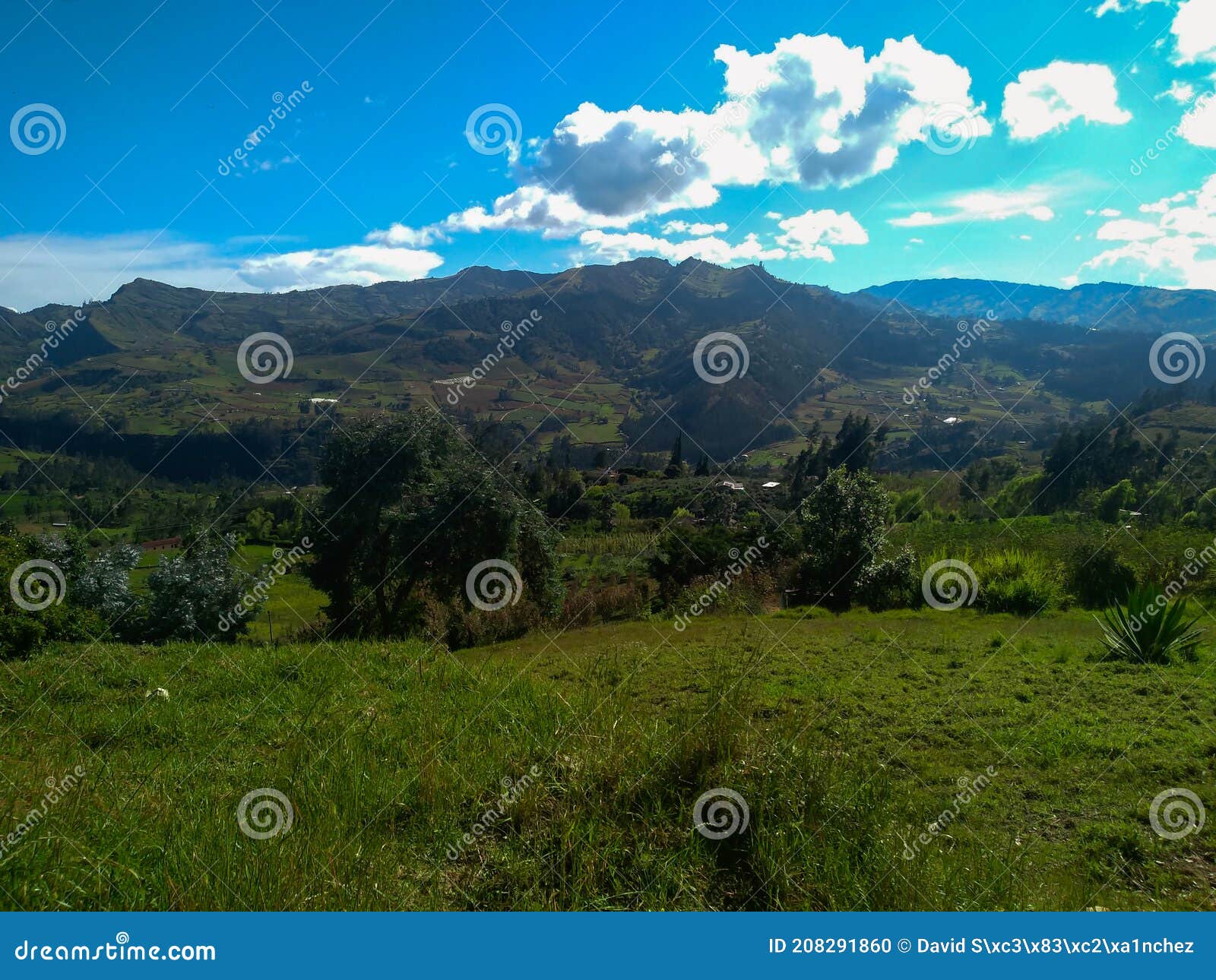 Mountain Landscape at Midday Stock Photo - Image of valley, forest ...