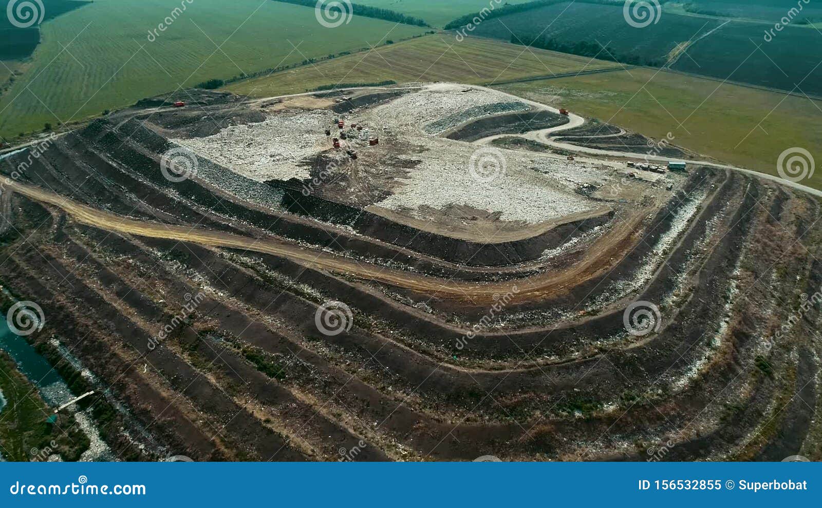 A Huge Mountain of Garbage Landfill Landfill Waste. Stock Video - Video ...