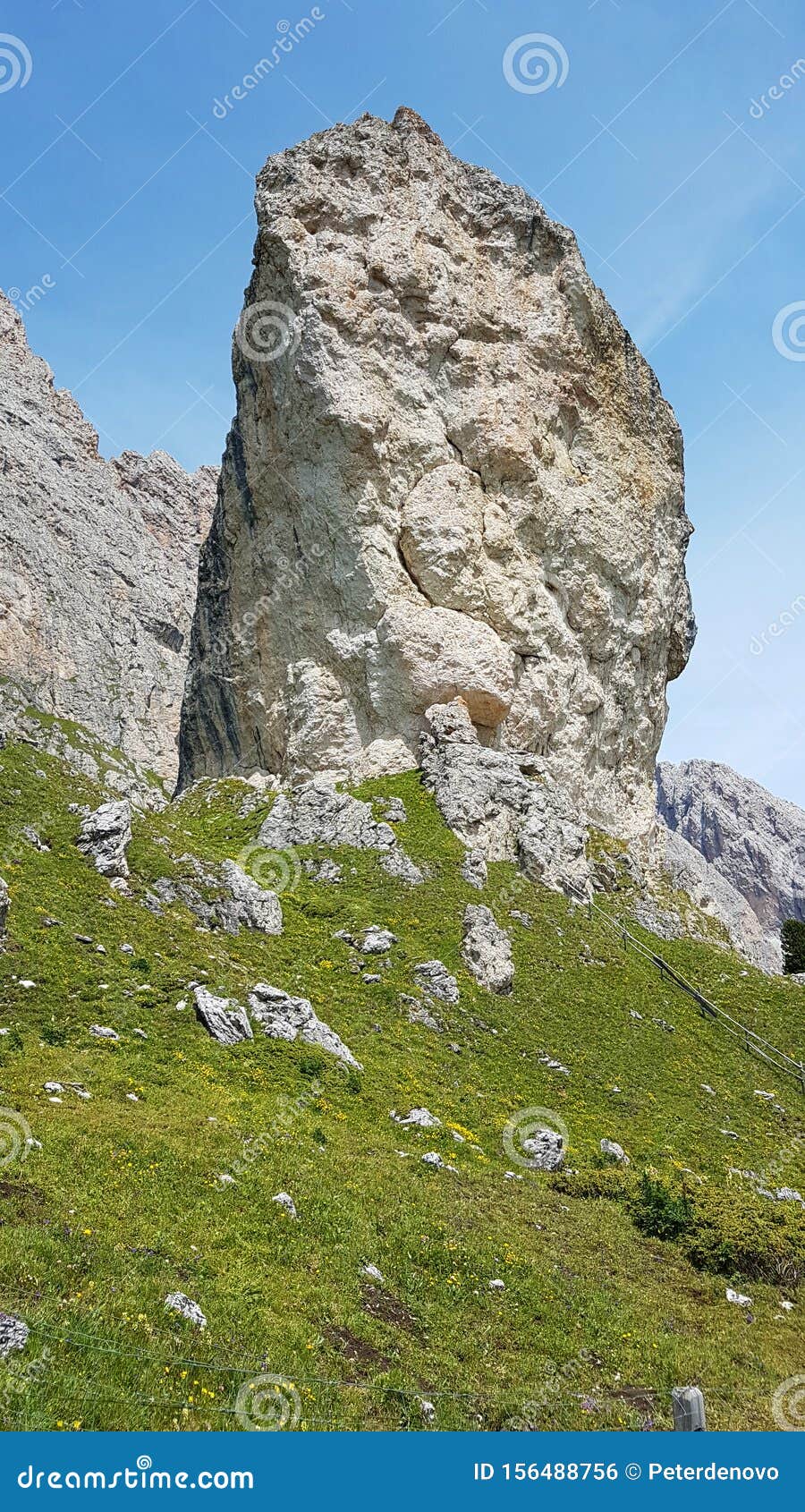 Huge Mountain Rock in Trentino Region in Italy Stock Photo - Image of ...