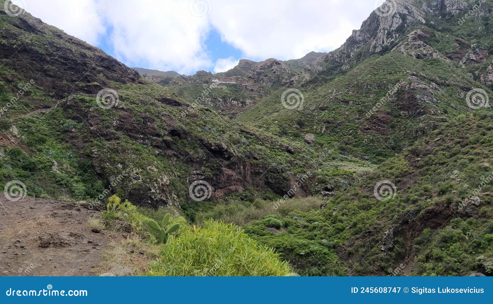 Huge Mountain with a View from Below Stock Image - Image of cliff, hill ...