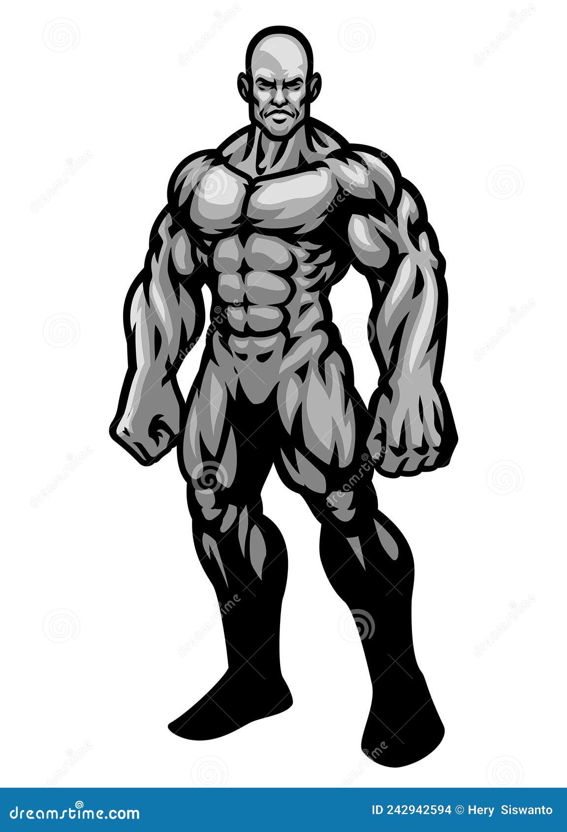 Muscle Bodybuilder Skeleton Back View Cartoon Vector | CartoonDealer ...
