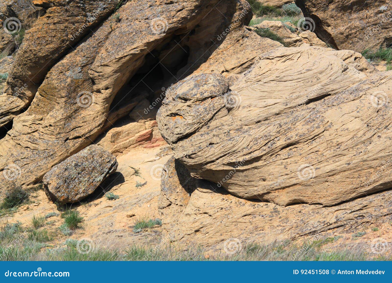 Huge Naturally Eroded Limestone Rocks Stock Photo - Image of terrain ...