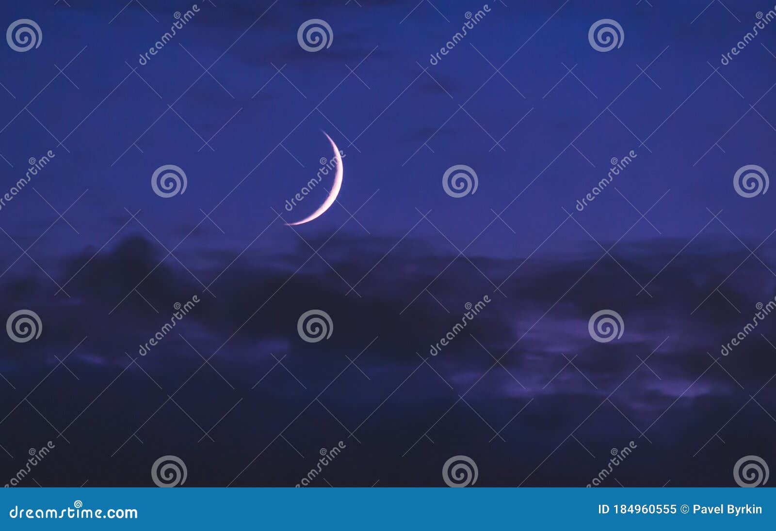 New moon stock image. Image of moonlight, light, rise - 184960555