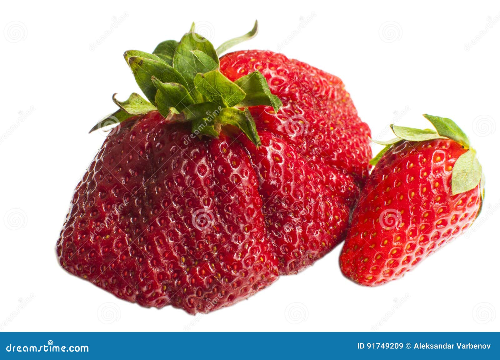 Huge and Normal Red Strawberry Stock Image - Image of huge, berry: 91749209