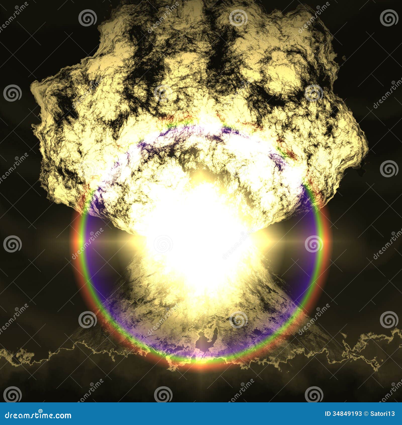 Huge Nuclear Explosion Royalty-Free Stock Photography | CartoonDealer ...