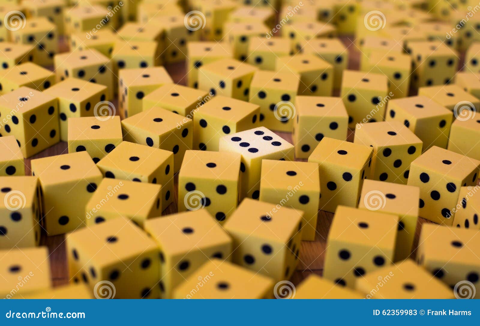 Huge number of yellow dice stock image. Image of entertainment - 62359983