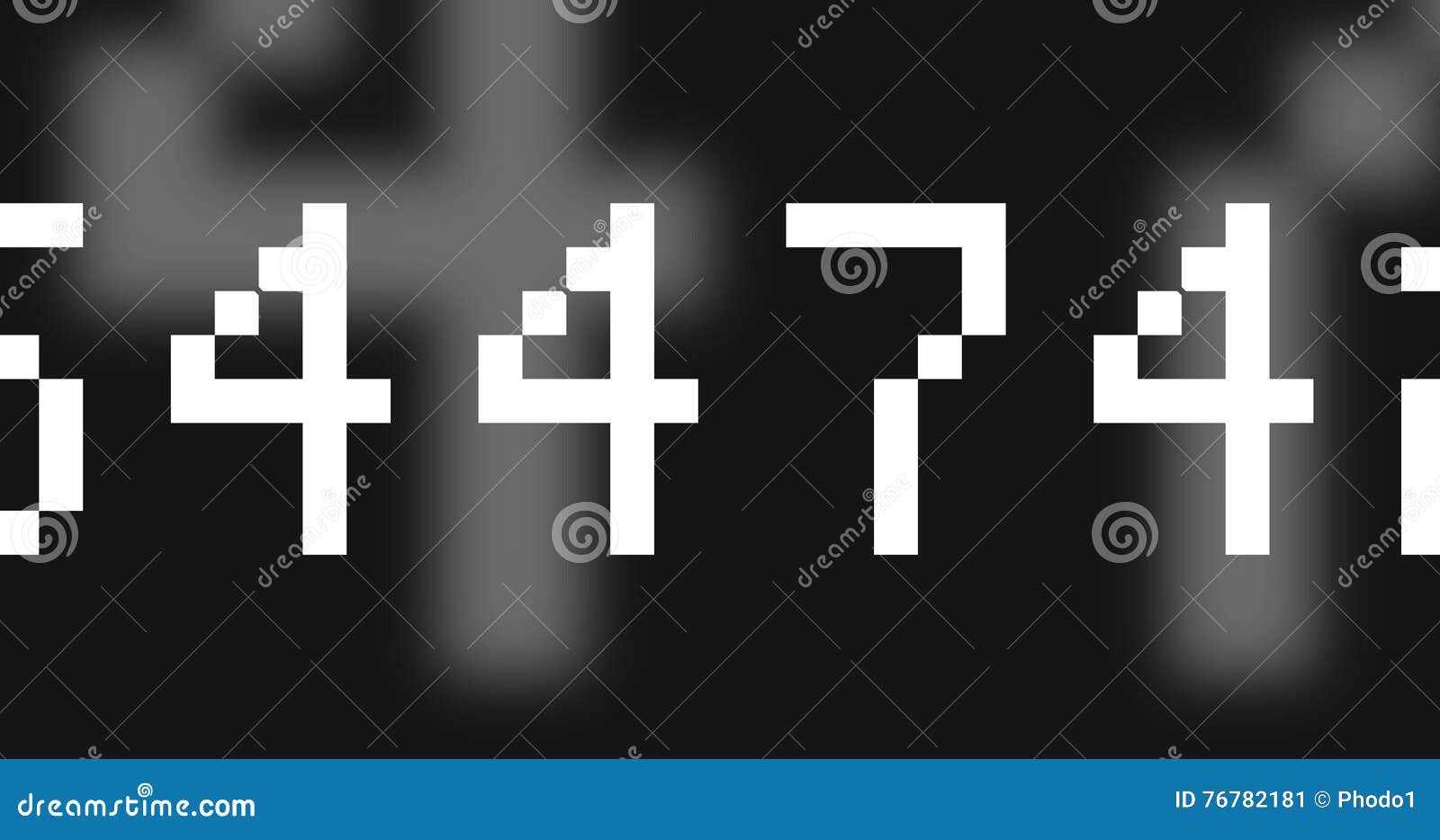 Huge Numbers Rolling with Reflection Black White Stock Video - Video of ...