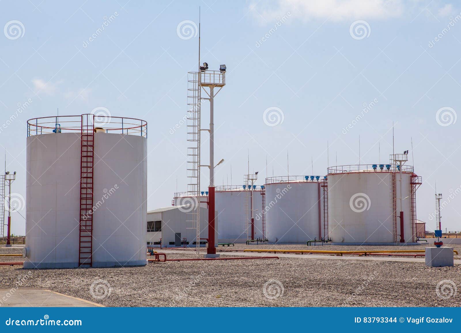 Huge oil storage tanks stock photo. Image of industrial - 83793344