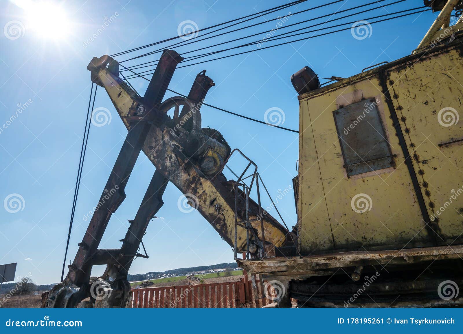 Huge Old Rusty Abandoned Mining Excavator Stock Image - Image of ...