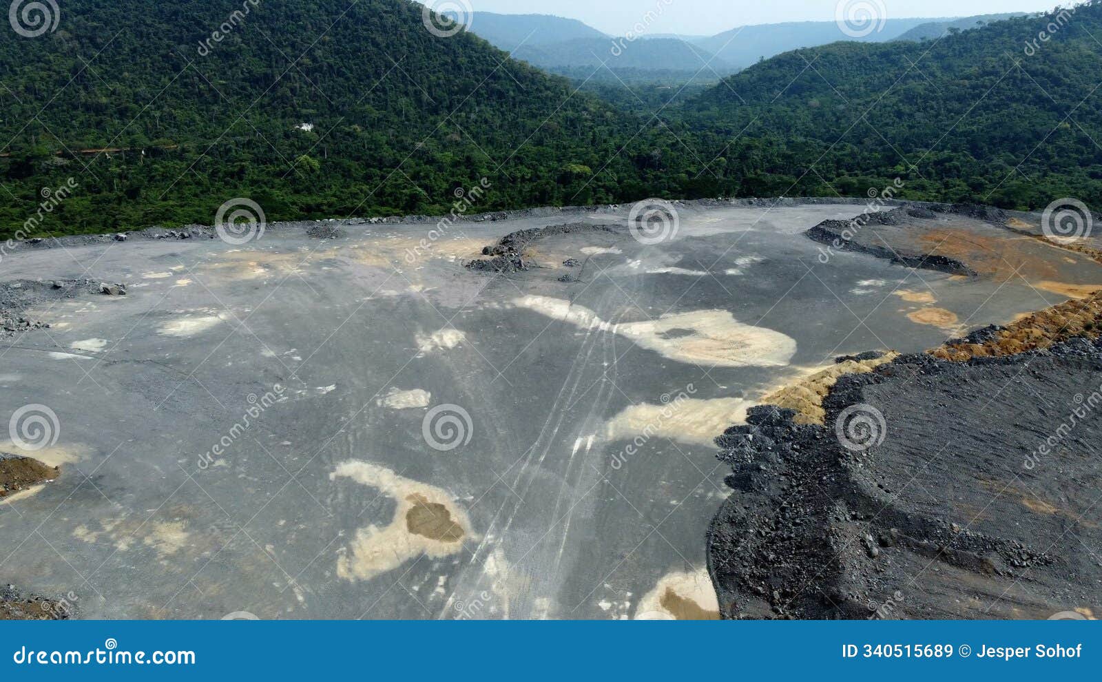 Huge Open Mine at the Brink of the Rainforest in Brazil Stock Image ...