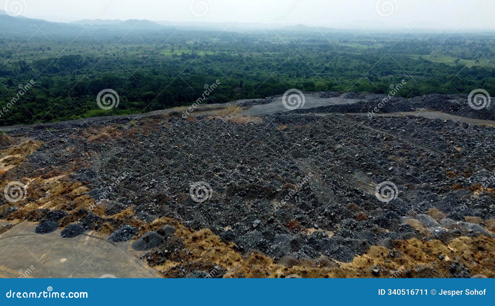 Huge Open Mine at the Brink of the Rainforest in Brazil Stock Image ...