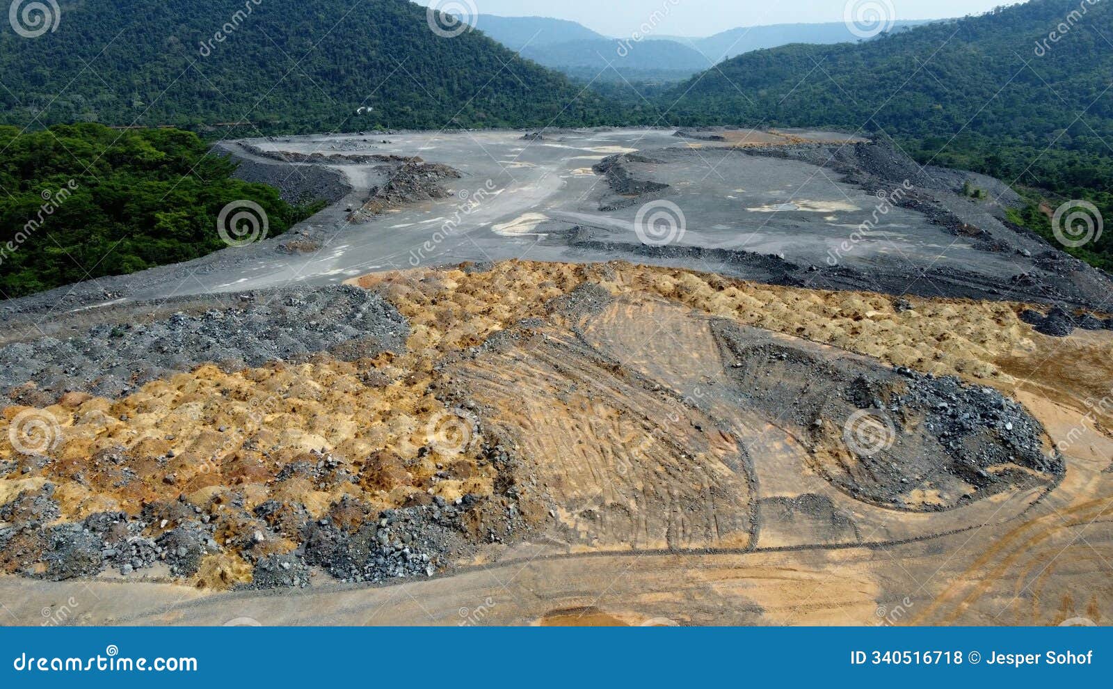 Huge Open Mine at the Brink of the Rainforest in Brazil Stock Photo ...