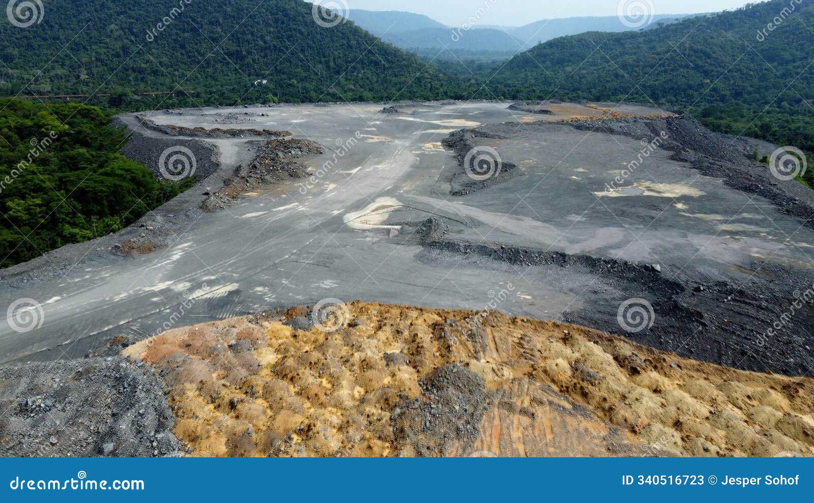Huge Open Mine at the Brink of the Rainforest in Brazil Stock Image ...