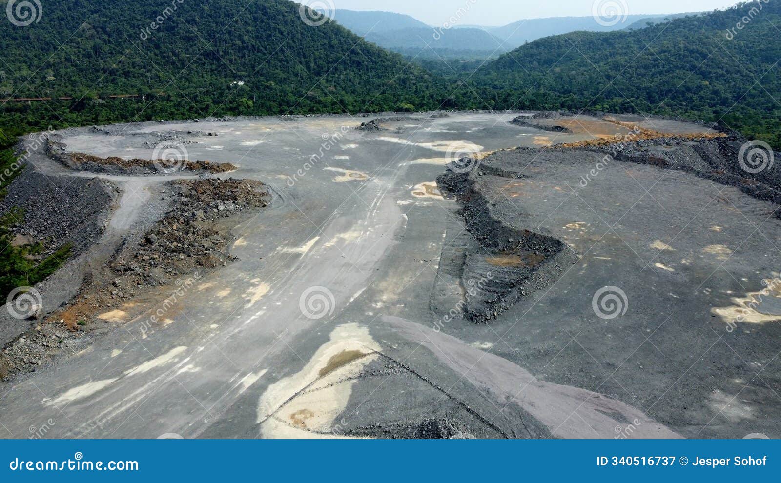 Huge Open Mine at the Brink of the Rainforest in Brazil Stock Image ...