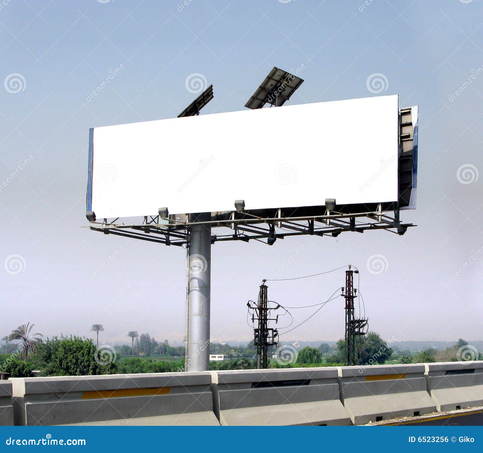 Huge outdoor billboard stock photo. Image of blue, panel - 6523256