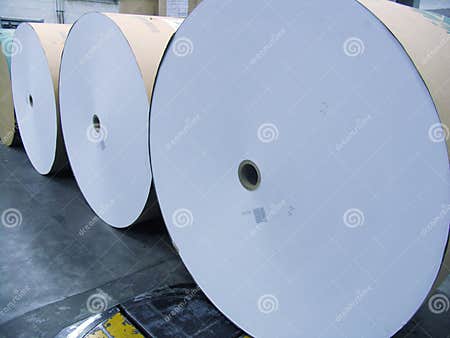 Huge paper rolls stock image. Image of huge, newspaper, printing - 32239