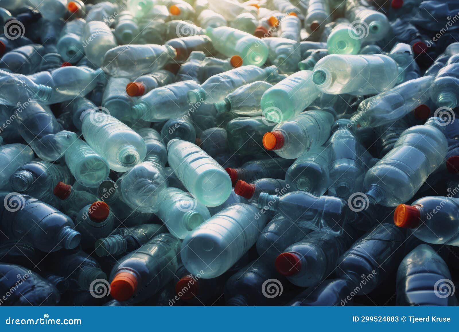 A Huge Pile of Empty Contaminated Plastic Bottles. Abundance of Plastic ...