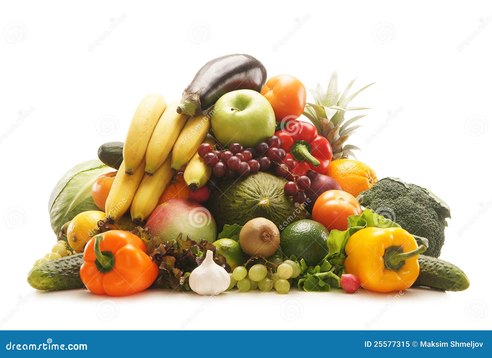 A Huge Pile of Fresh Fruits and Vegetables Stock Image - Image of ...