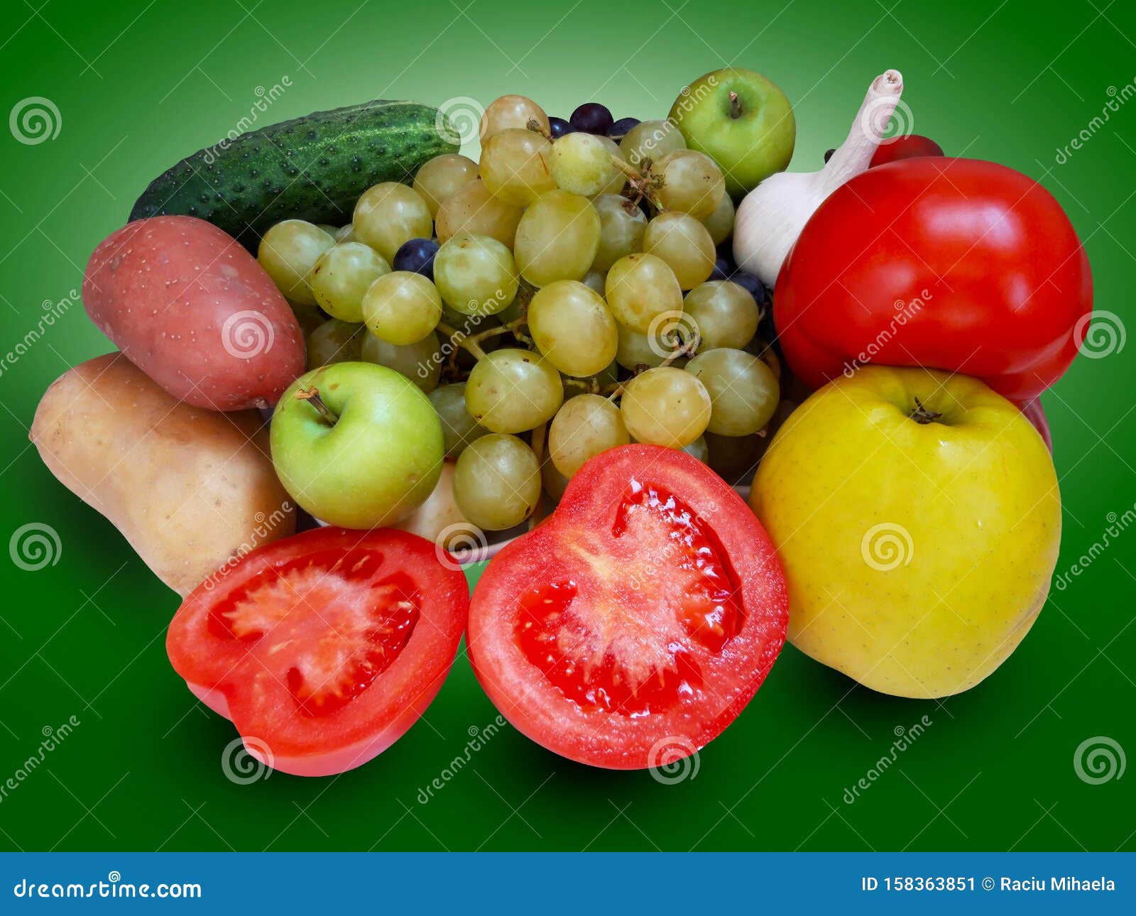 Assorted of Bio and Fresh Fruits and Vegetables Stock Image - Image of ...