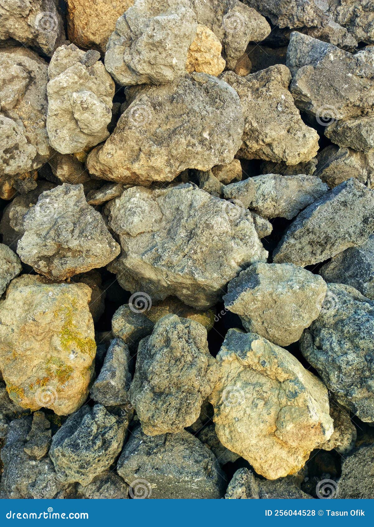 Huge pile of rocks. stock photo. Image of stone, building - 256044528