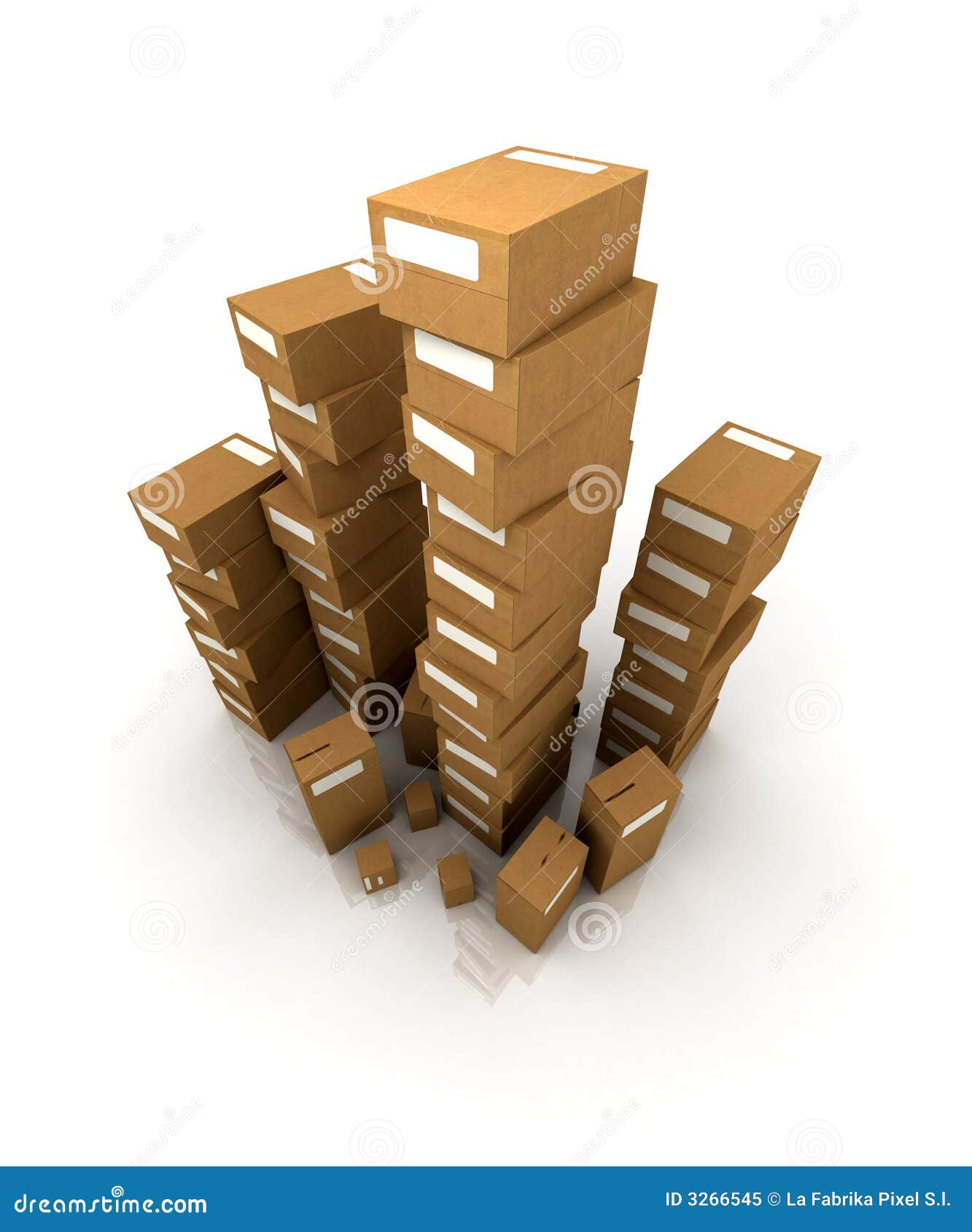 Huge Piles of Cardboard Boxes Stock Illustration - Illustration of mail ...