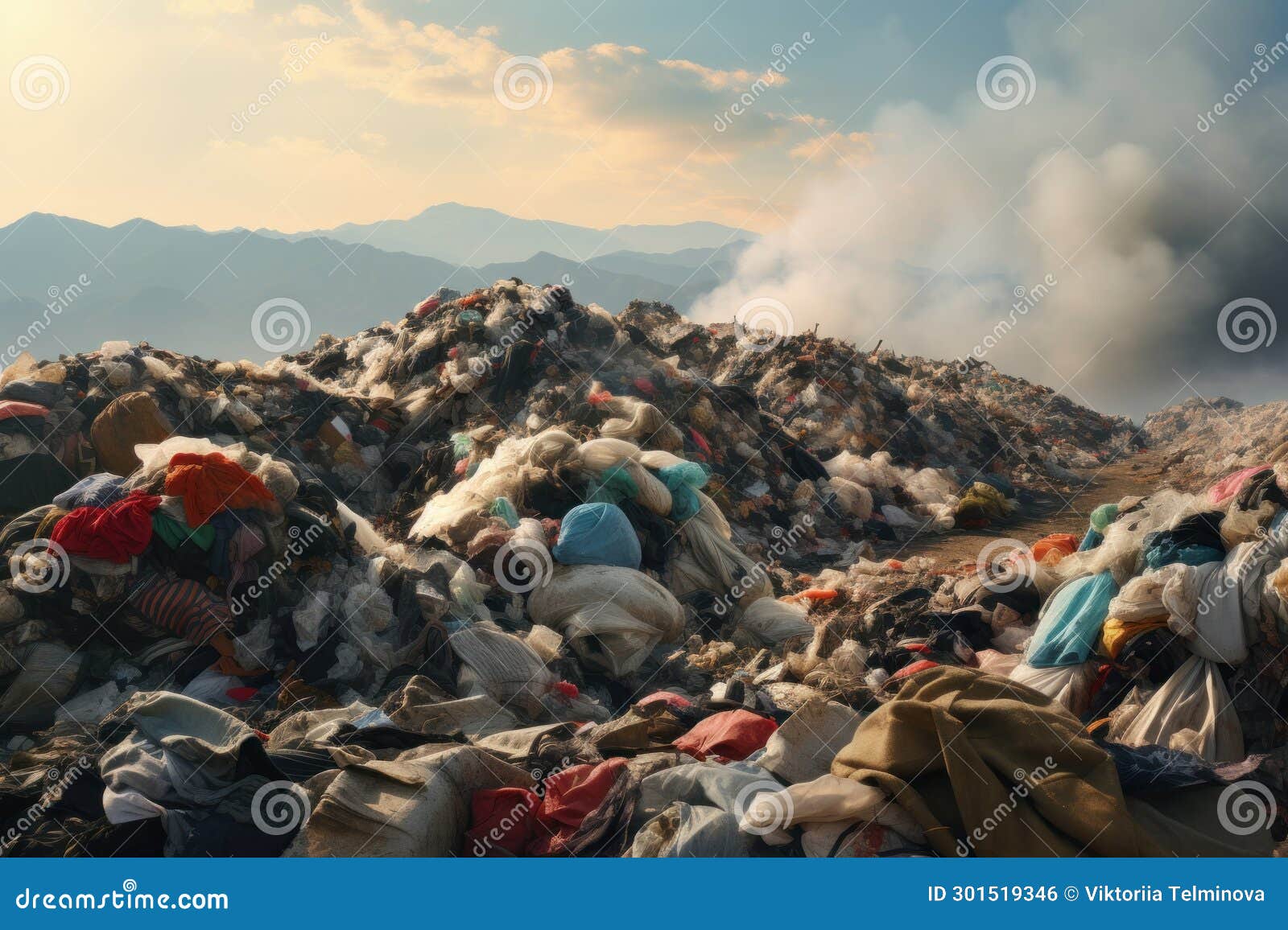 Huge Piles of Unnecessary Clothes in the Landfill. the Problem of ...