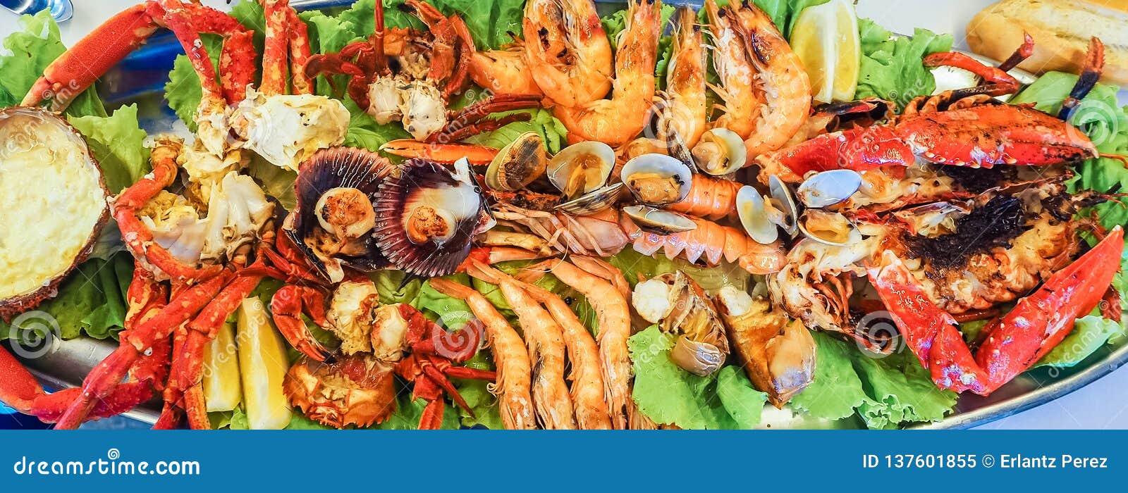 Seafood platter stock image. Image of barbecue, delicious - 137601855