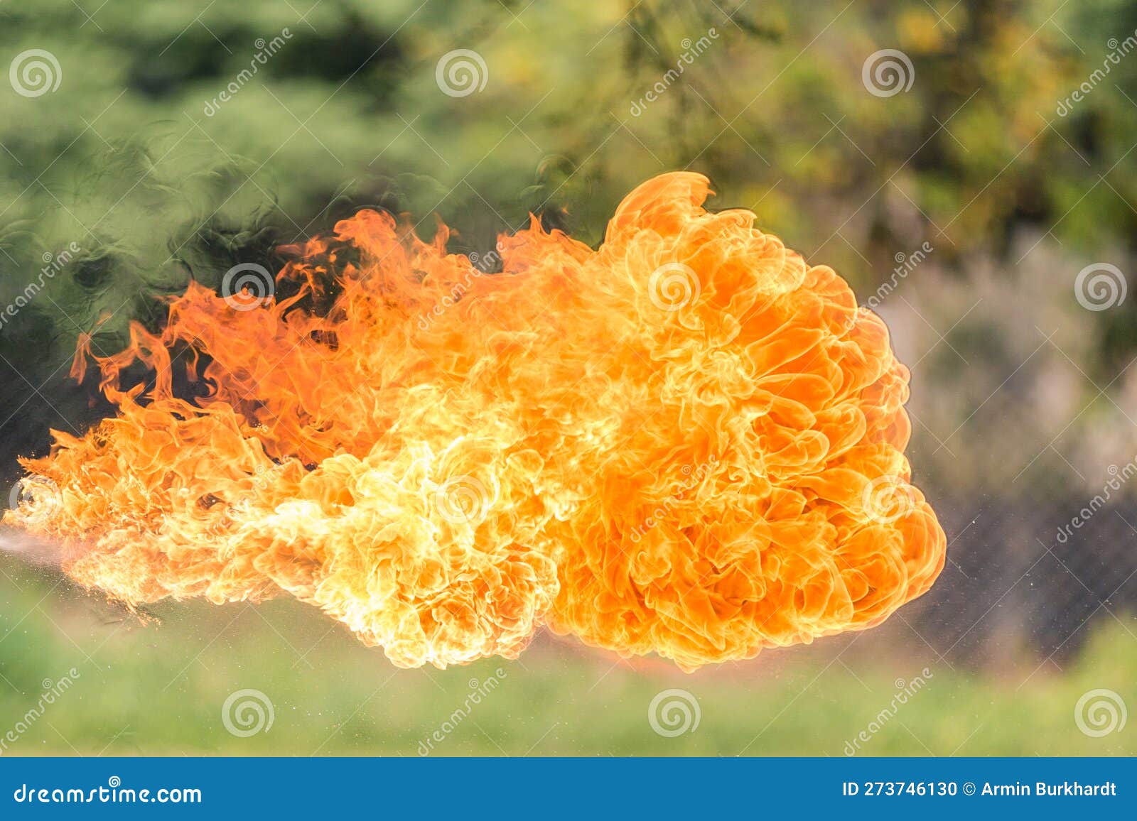 Huge Powerful Burst of Fire Stock Photo - Image of sunlight, detail ...