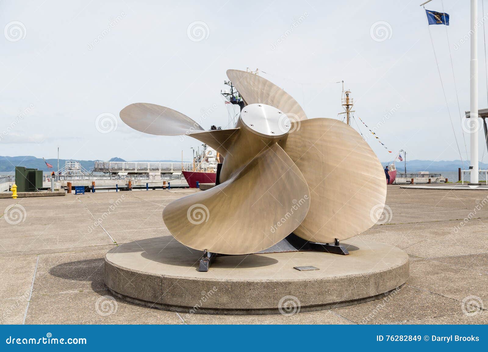 Huge Propeller on Pier stock image. Image of shipyard - 76282849
