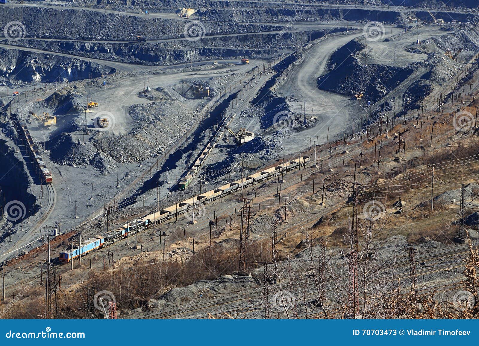 Huge Quarry for the Extraction of Iron Ore from a Moving Train Gubkin ...