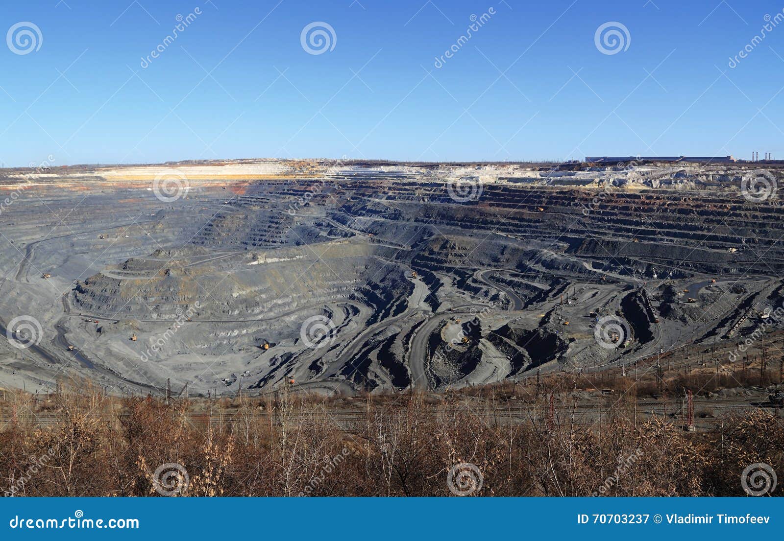 Huge Quarry Iron Ore Mining Gubkin Russian Spring Stock Image - Image ...