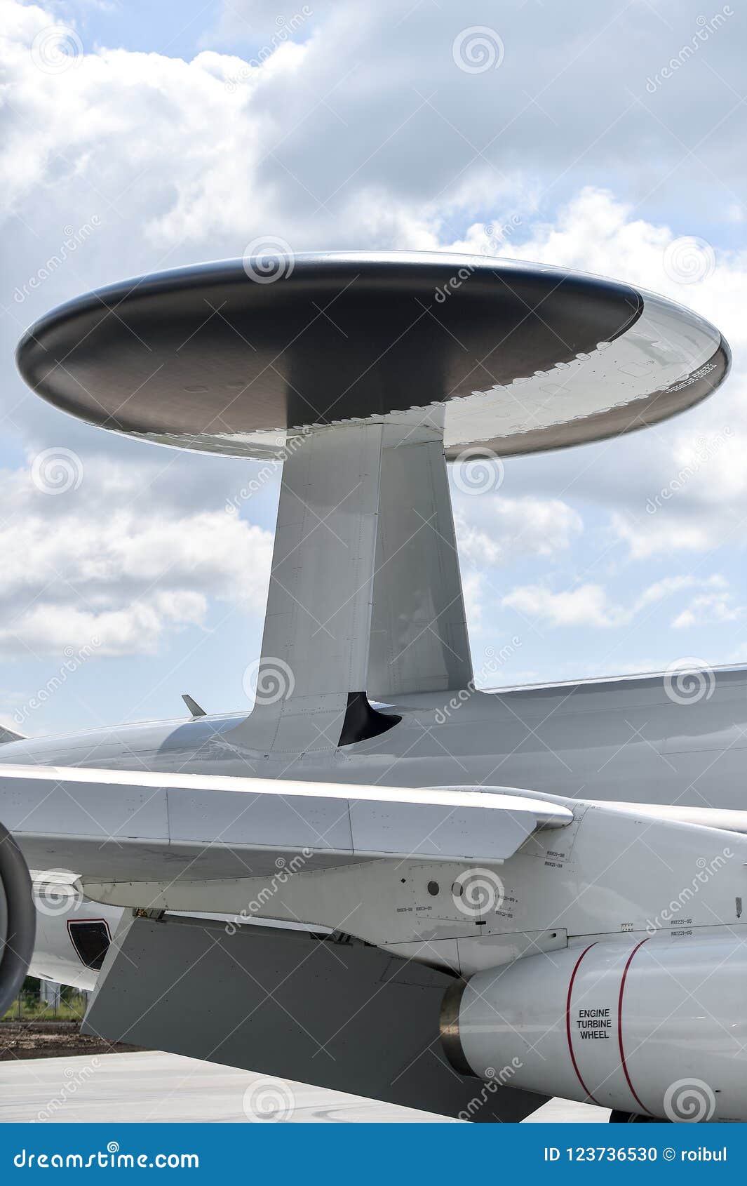 Radar Antenna on a Military Airplane Stock Photo - Image of defence ...