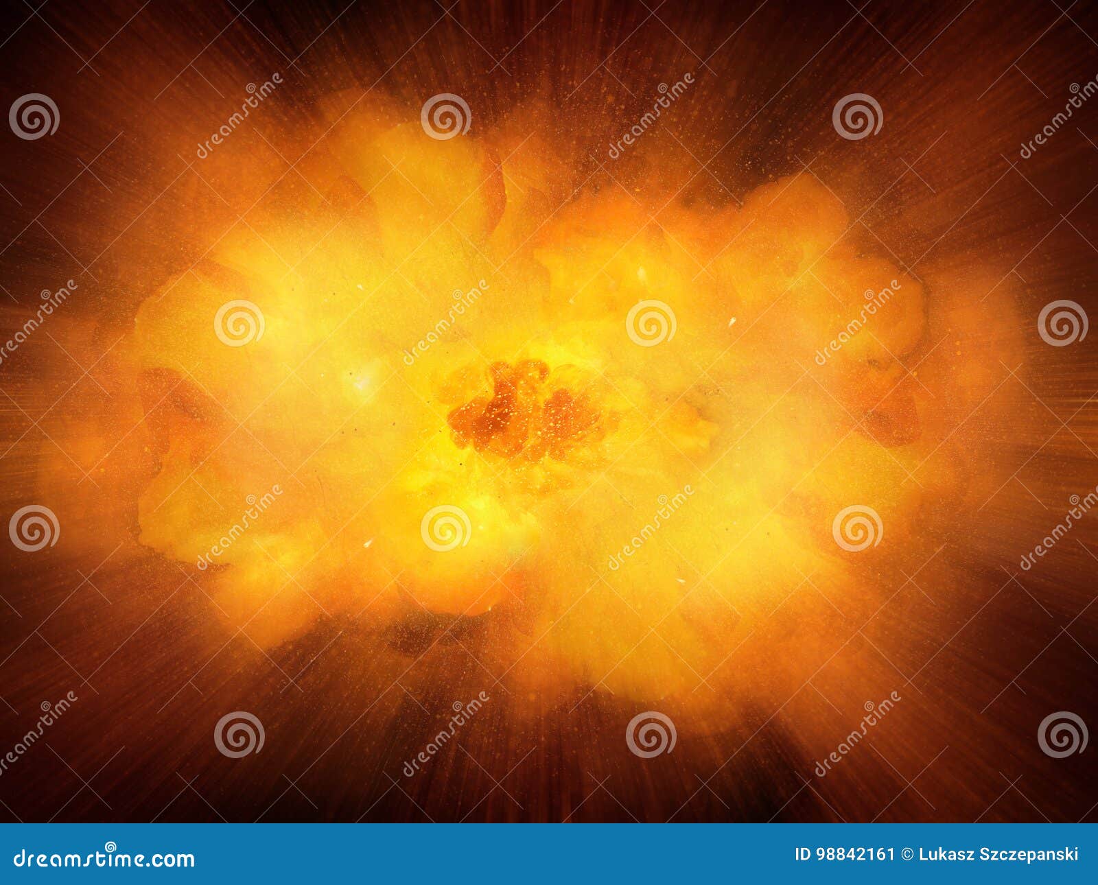 Huge Realistic Hot Dynamic Explosion, Orange Color with Sparks Stock ...