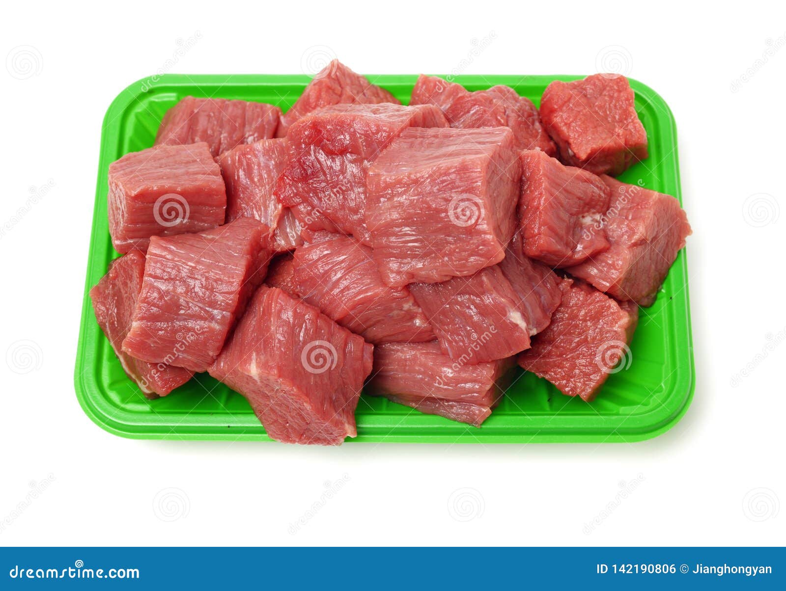 Huge red meat chunk stock photo. Image of pork, market - 142190806
