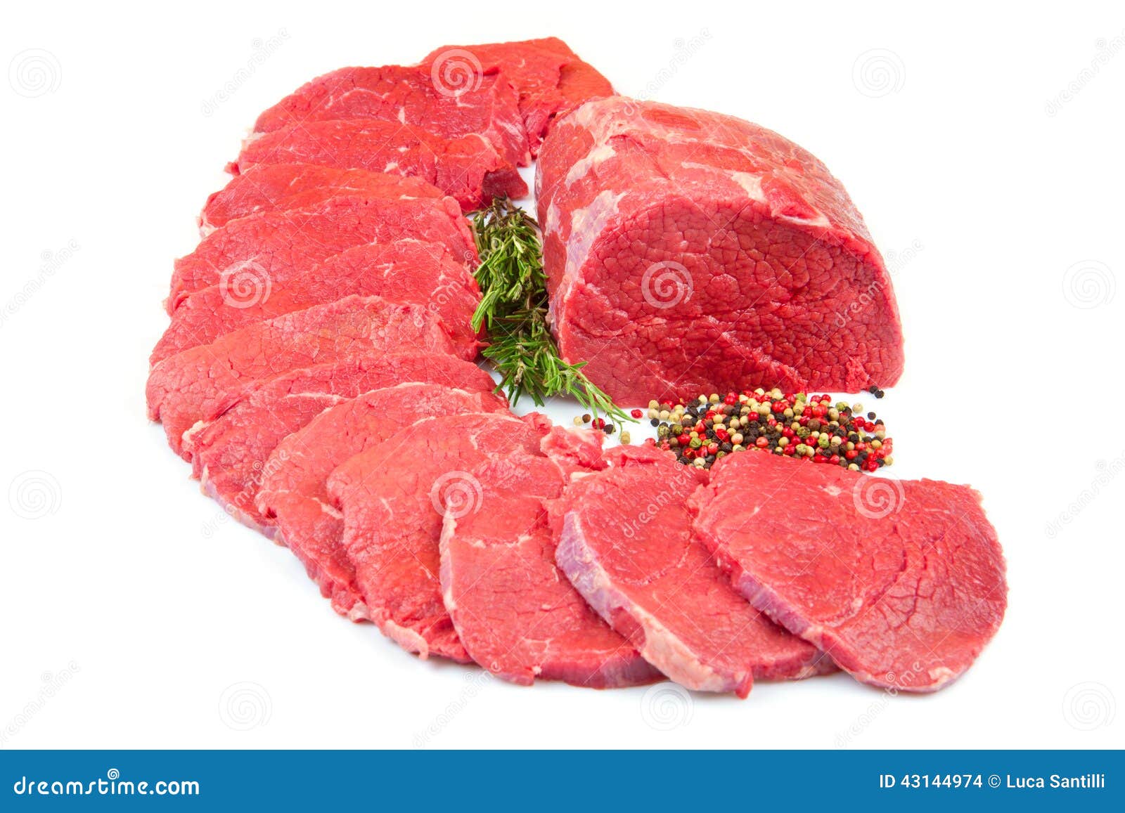 Huge Red Meat Chunk and Steak Stock Photo - Image of grocery, board ...