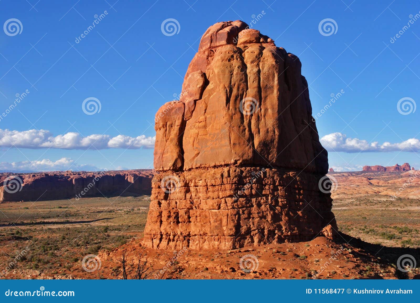 Huge Red Rocks from Sandstone in Park Stock Image - Image of ...