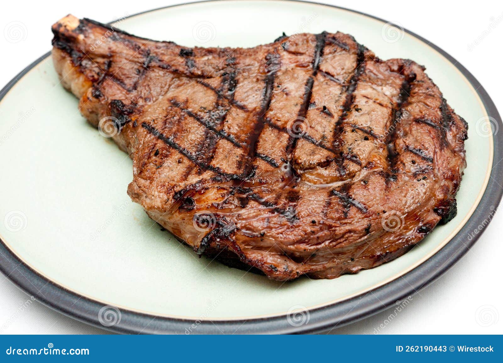 Huge rib steak barbequed stock image. Image of food - 262190443