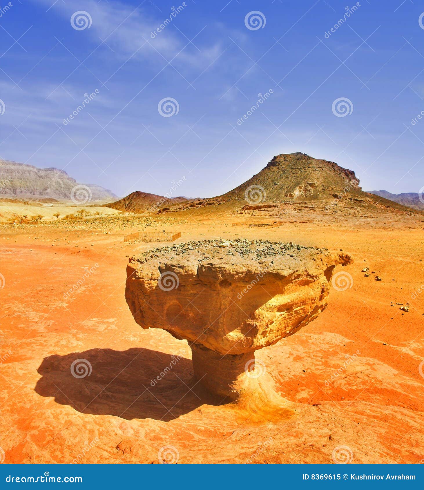 Huge Rock in the Heated Desert Stock Image - Image of historical ...