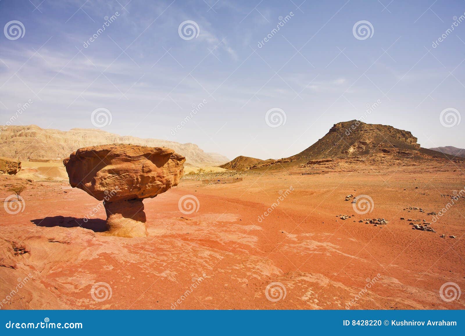 Huge Rock in the Heated Desert Stock Photo - Image of heat, remote: 8428220
