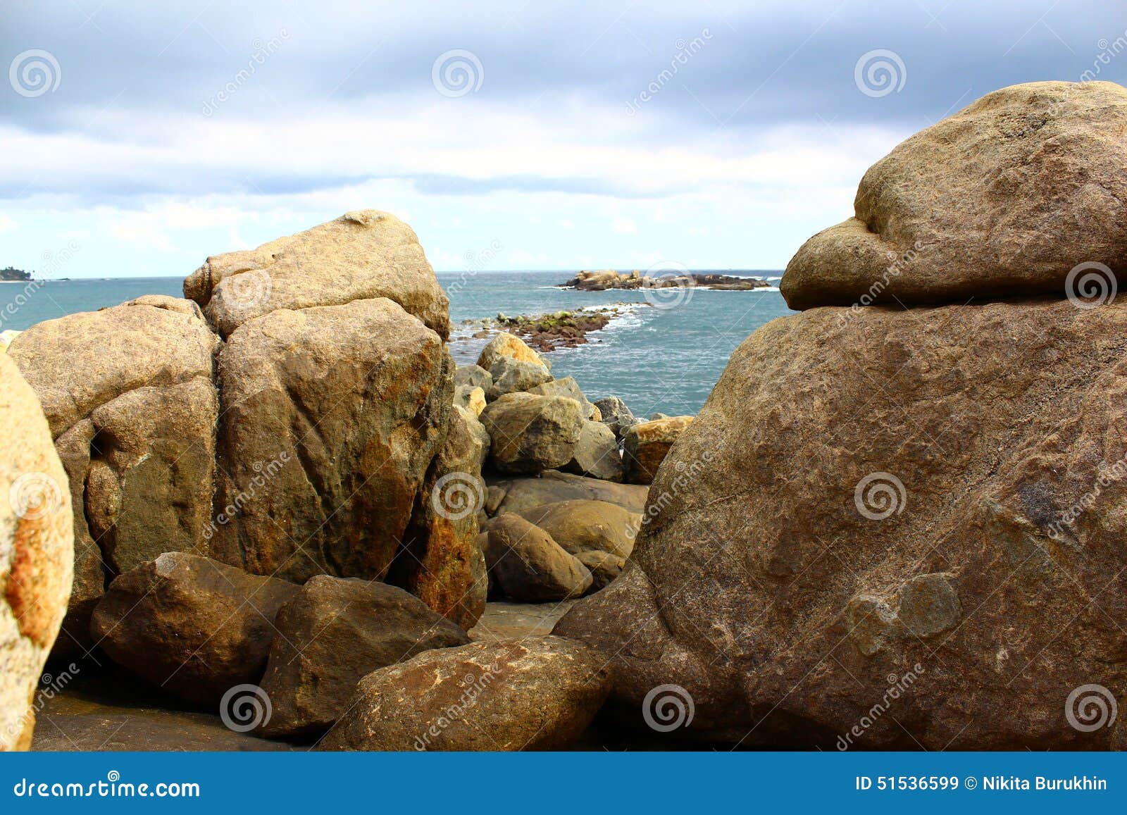 Huge Rocks And Boulder Outcrops Along Cape Bonavista Coastline In ...