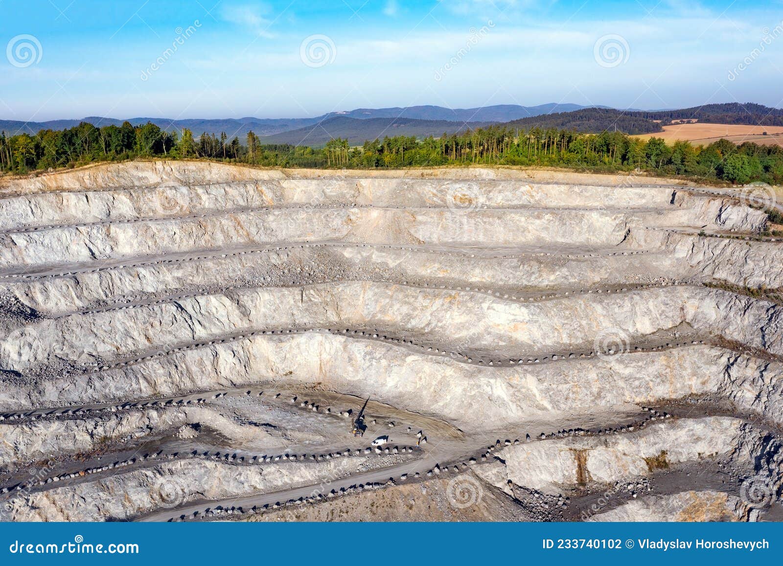 Huge Rocks on a Granite Quarry, a View from a Great Height of the ...