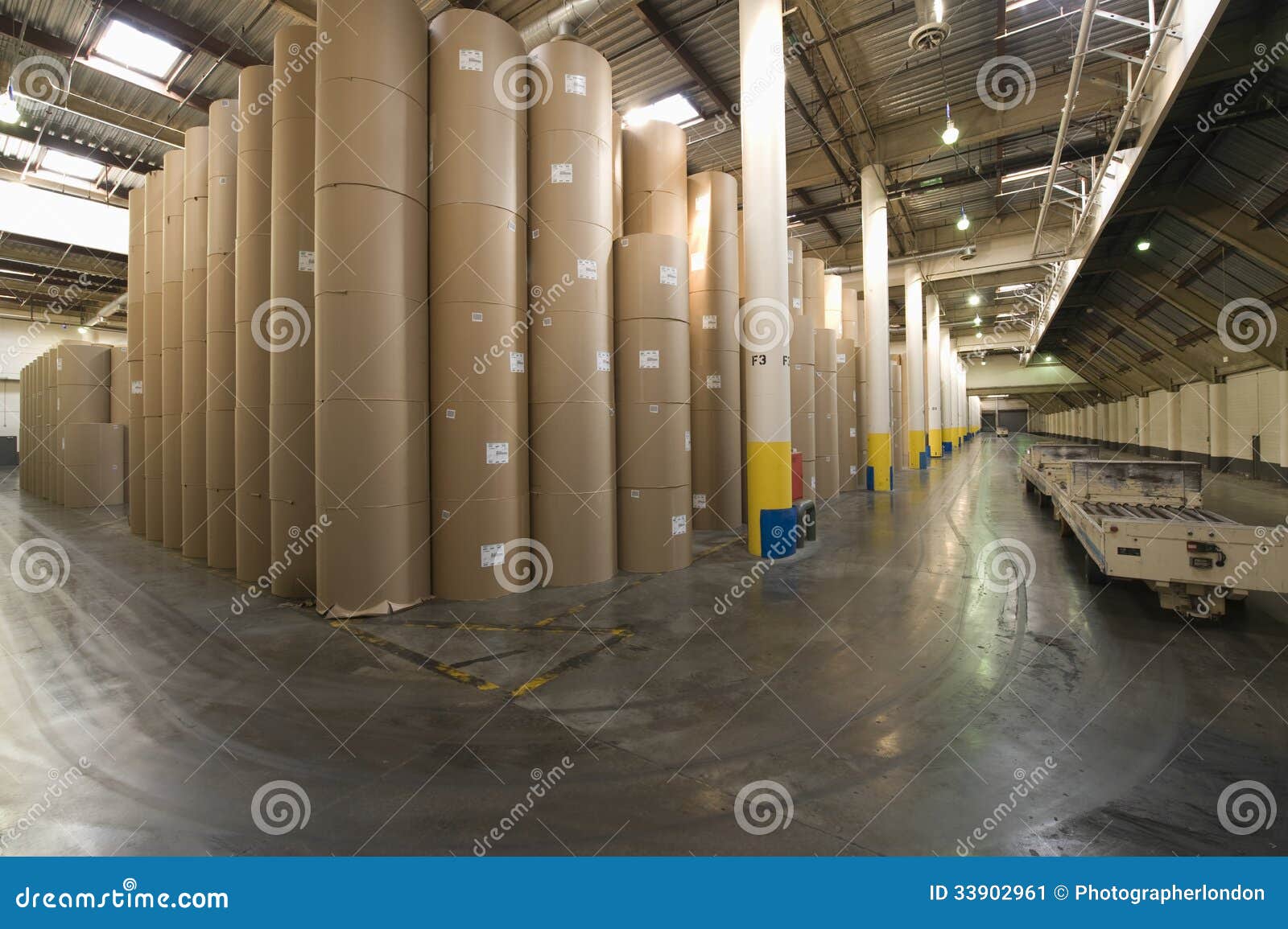 Huge Rolls of Paper in Newspaper Factory Stock Image - Image of ...